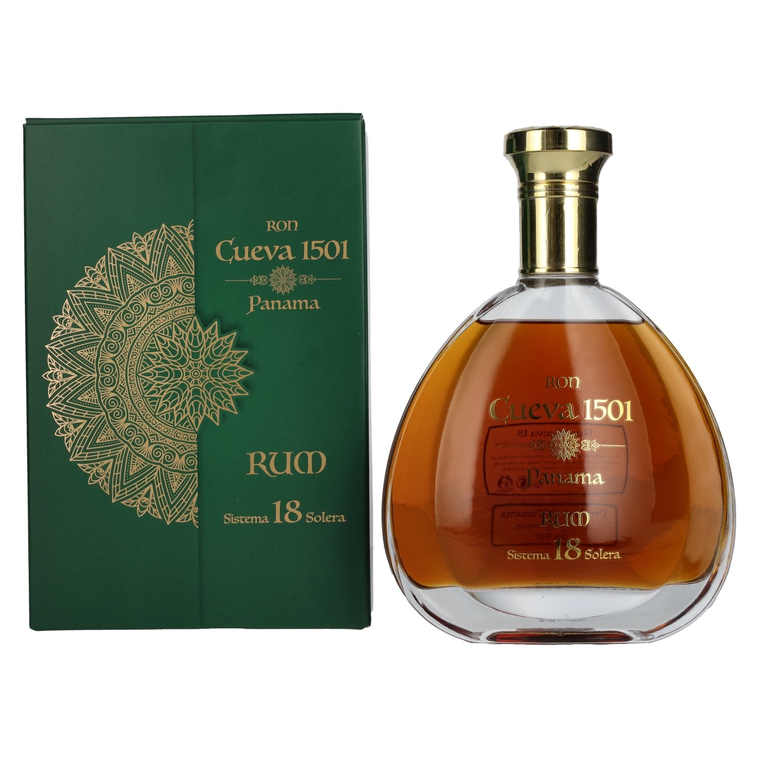 Buy Ron Cueva 1501 Panama 18 Sistema Solera Rum 40% Vol. 0,7l in Giftbox – Solera Blended Rum ...