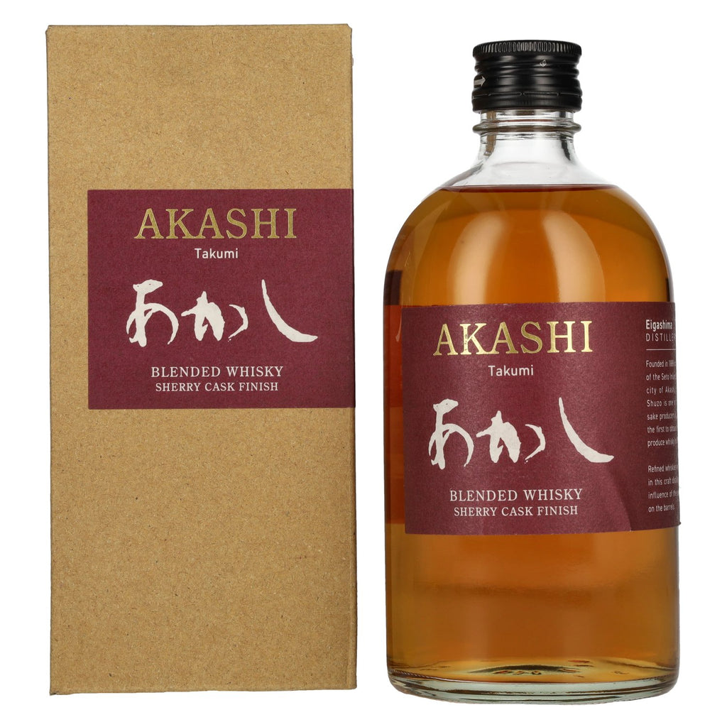Buy AKASHI Takumi Sherry Cask Finish Japanese Blended Whisky 40% Vol. 0,5l in Giftbox ...