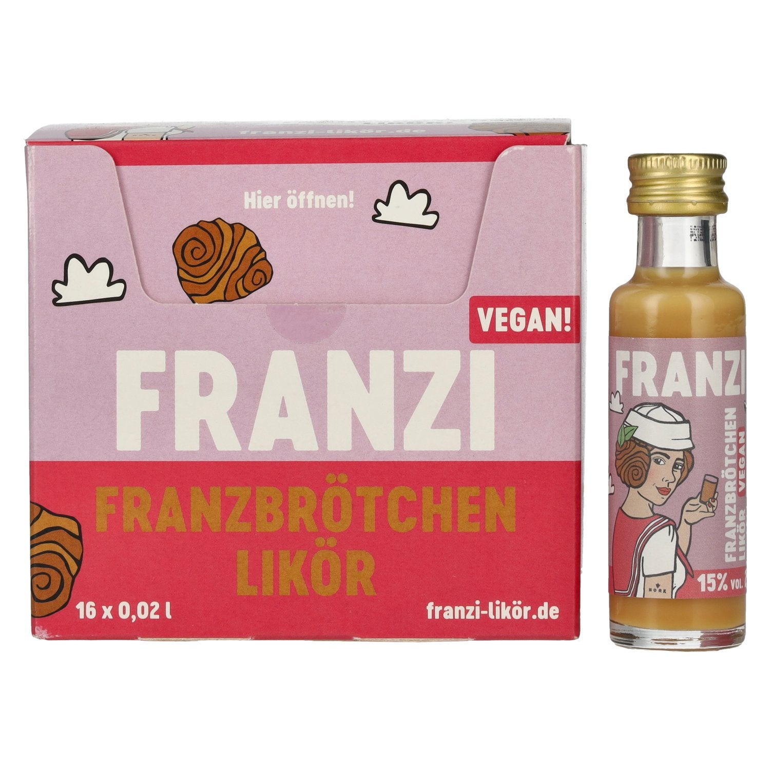28% Off! Buy Franzi Franzbroetchen VEGAN Likoer 15% Vol. 16x0,02l ...