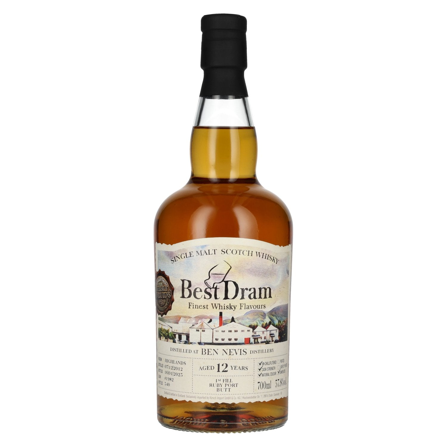 Buy Best Dram 12 Years Old Ben Nevis 1st Fill Ruby Port Butt Single ...