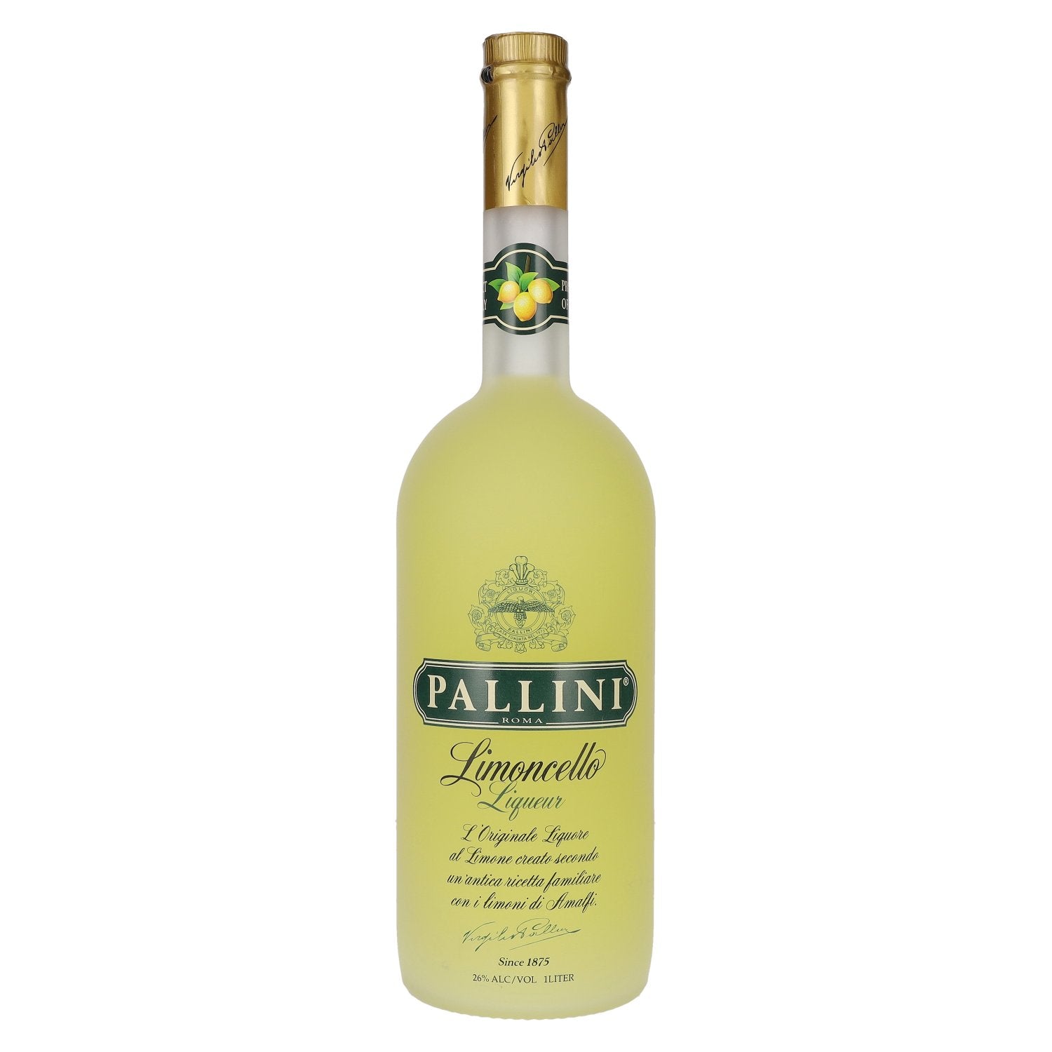 Buy Pallini Limoncello Liqueur 26% Vol. 1l – Italian Liqueur – Mydrinx.shop